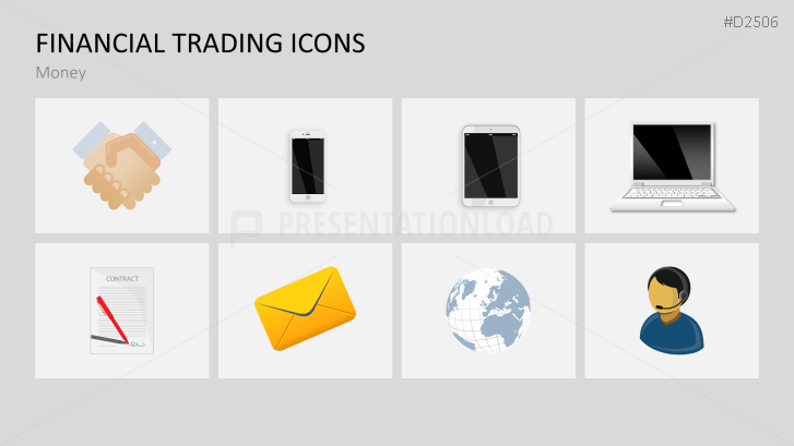 Financial Trading Icons 3D | PowerPoint Templates | PresentationLoad