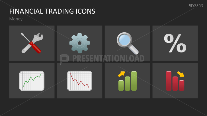 Financial Trading Icons 3D | PowerPoint Templates | PresentationLoad