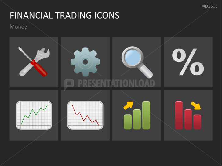 Financial Trading Icons 3D | PowerPoint Templates | PresentationLoad