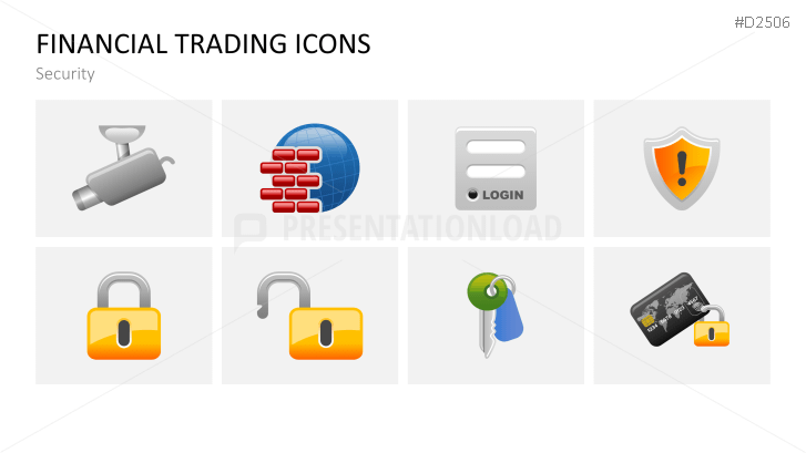 Financial Trading Icons 3D | PowerPoint Templates | PresentationLoad