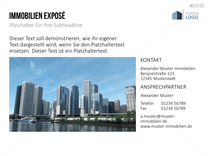 Immobilien Exposé Vorlagen | PowerPoint Vorlage | PresentationLoad