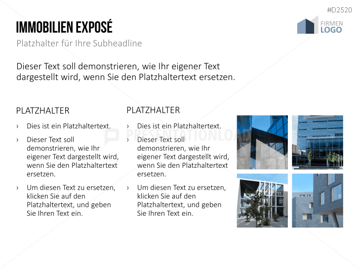 Immobilien Exposé Vorlagen | PowerPoint Vorlage | PresentationLoad