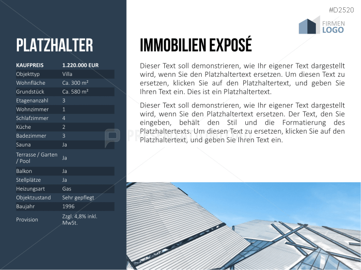 Immobilien Exposé Vorlagen | PowerPoint Vorlage | PresentationLoad