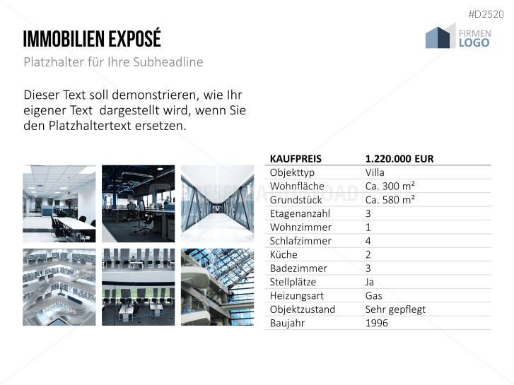 Immobilien Exposé Vorlagen | PowerPoint Vorlage | PresentationLoad