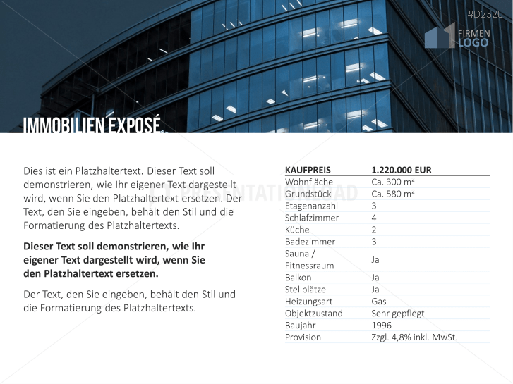 Immobilien Exposé Vorlagen | PowerPoint Vorlage | PresentationLoad