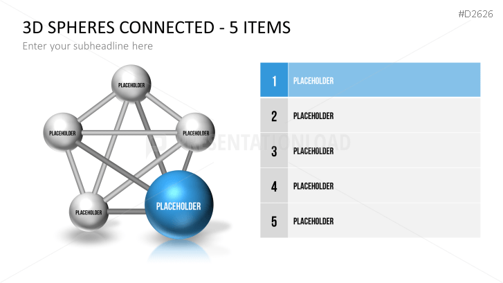 Connected Spheres PowerPoint Template Connected Spheres PowerPoint Template