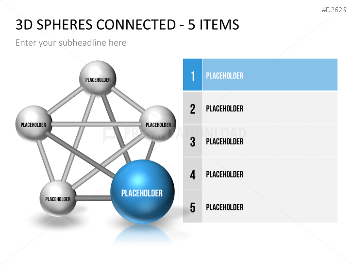 Connected Spheres PowerPoint Template