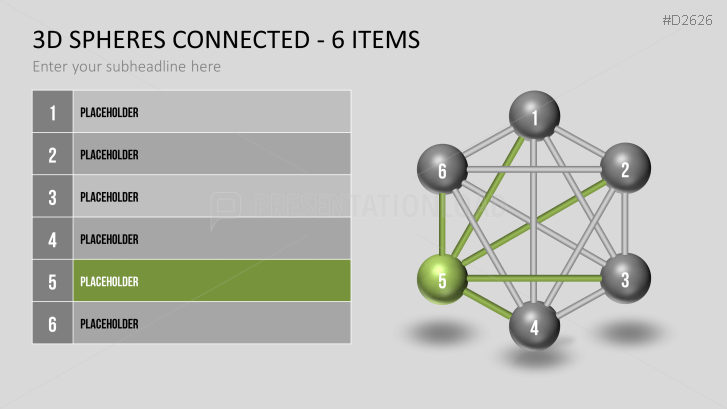 Connected Spheres PowerPoint Template