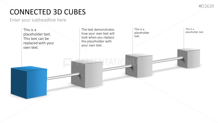 Connected 3D Cubes | PowerPoint Templates | PresentationLoad