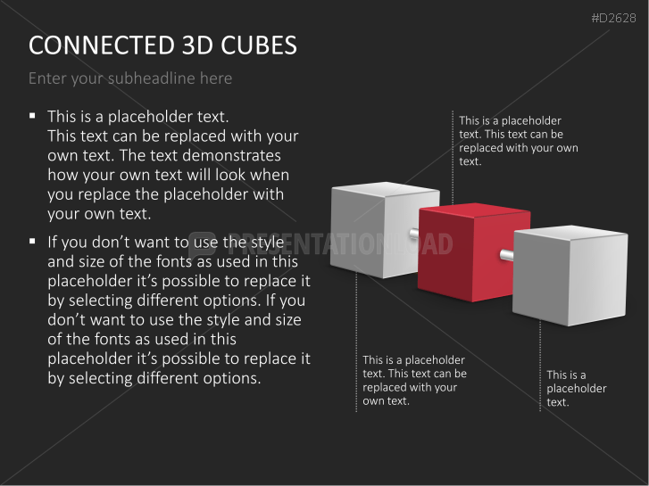 Connected 3D Cubes | PowerPoint Templates | PresentationLoad