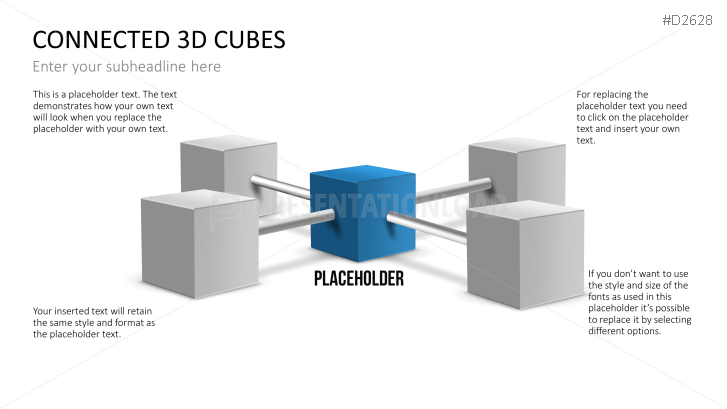 Connected 3D Cubes | PowerPoint Templates | PresentationLoad