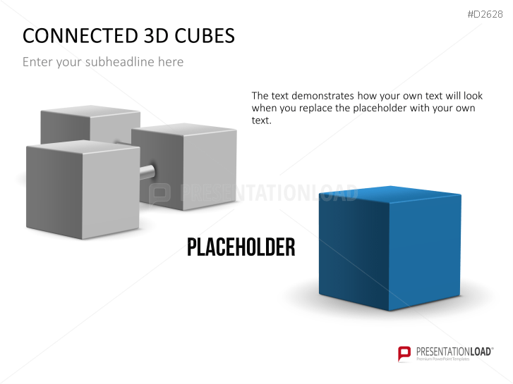 Connected 3D Cubes | PowerPoint Templates | PresentationLoad
