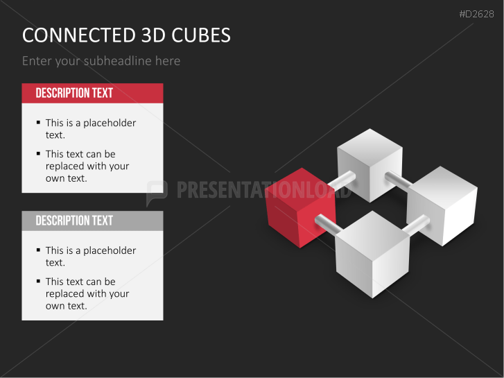 Connected 3D Cubes | PowerPoint Templates | PresentationLoad