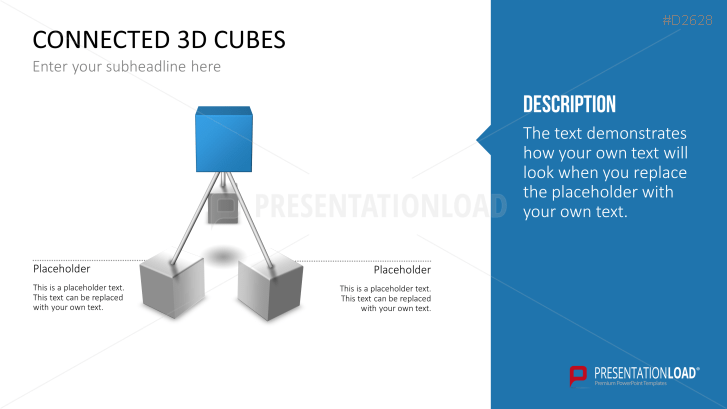 Connected 3D Cubes | PowerPoint Templates | PresentationLoad