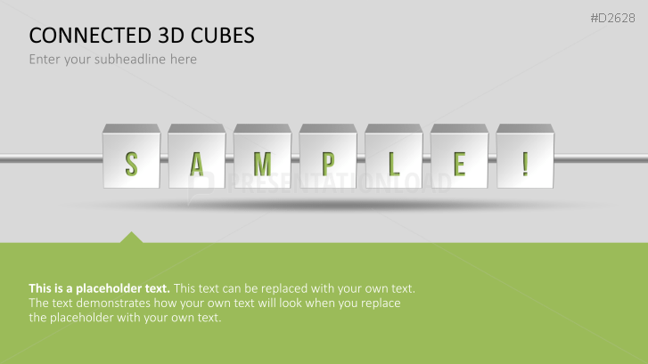 Connected 3D Cubes | PowerPoint Templates | PresentationLoad