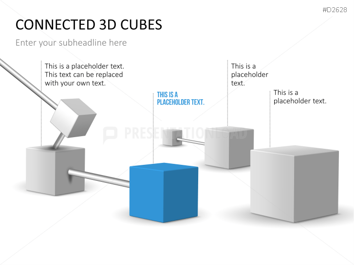 Connected 3D Cubes | PowerPoint Templates | PresentationLoad