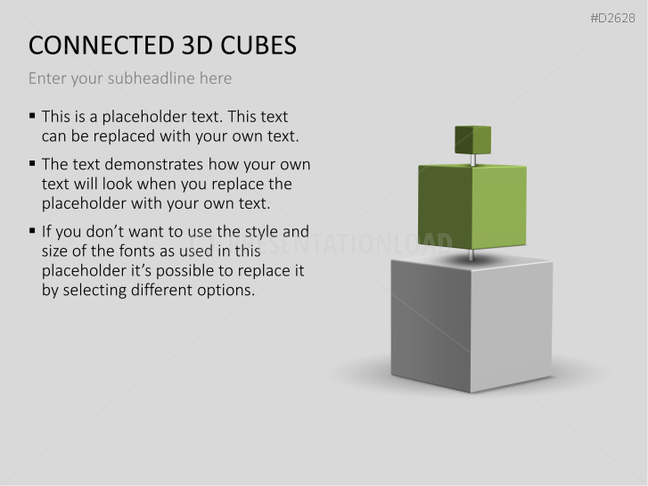 Connected 3D Cubes | PowerPoint Templates | PresentationLoad