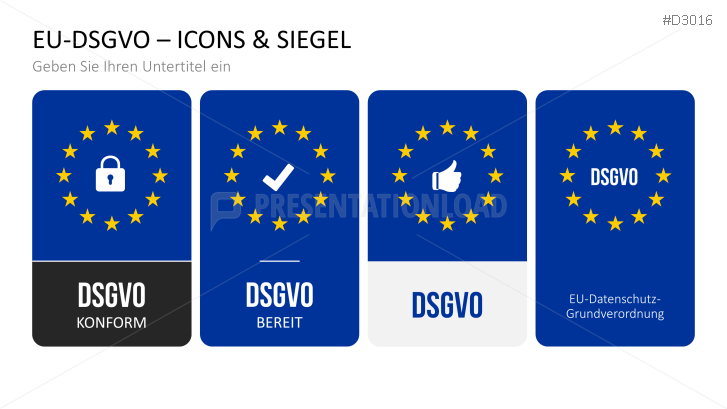 EU-DSGVO – Icons & Siegel | PowerPoint Vorlage | PresentationLoad