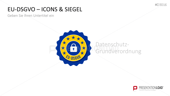EU-DSGVO – Icons & Siegel | PowerPoint Vorlage | PresentationLoad