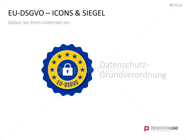 EU-DSGVO – Icons & Siegel | PowerPoint Vorlage | PresentationLoad