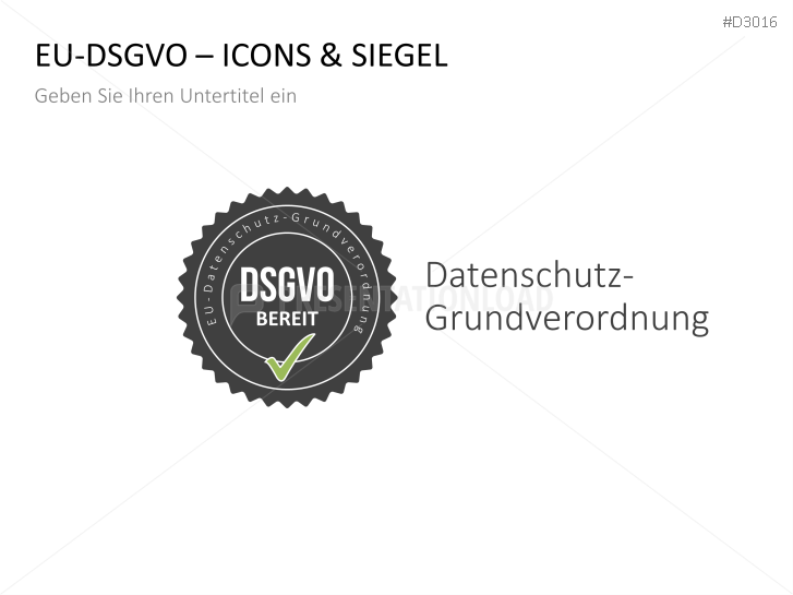 EU-DSGVO – Icons & Siegel | PowerPoint Vorlage | PresentationLoad