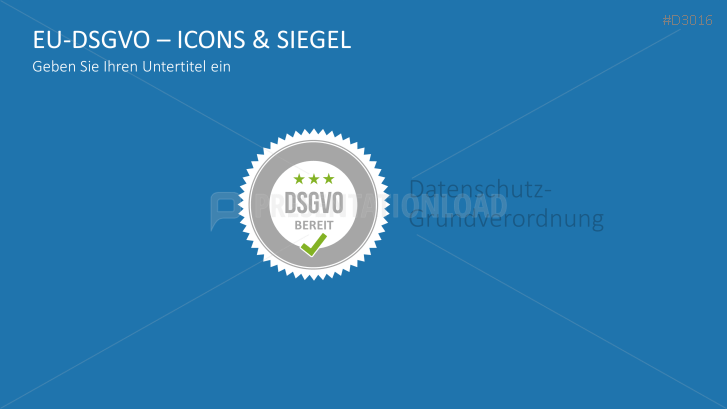 EU-DSGVO – Icons & Siegel | PowerPoint Vorlage | PresentationLoad