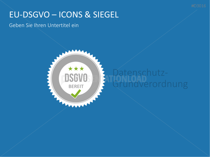 EU-DSGVO – Icons & Siegel | PowerPoint Vorlage | PresentationLoad