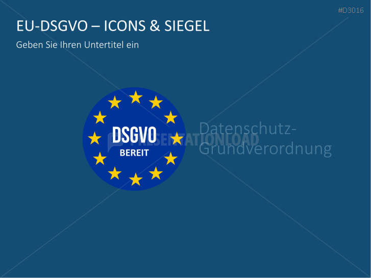 EU-DSGVO – Icons & Siegel | PowerPoint Vorlage | PresentationLoad