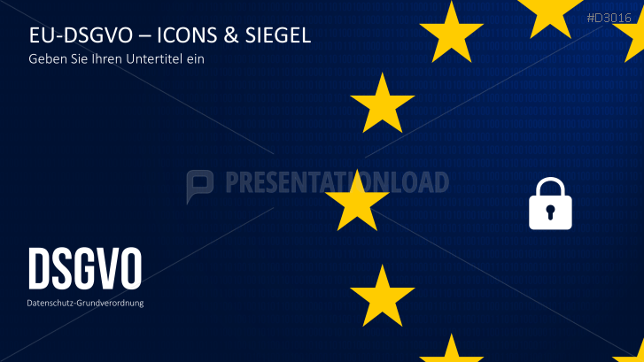 EU-DSGVO – Icons & Siegel | PowerPoint Vorlage | PresentationLoad