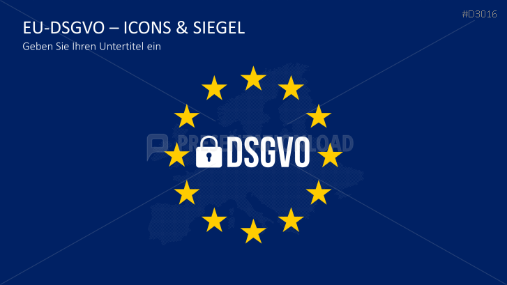 EU-DSGVO – Icons & Siegel | PowerPoint Vorlage | PresentationLoad