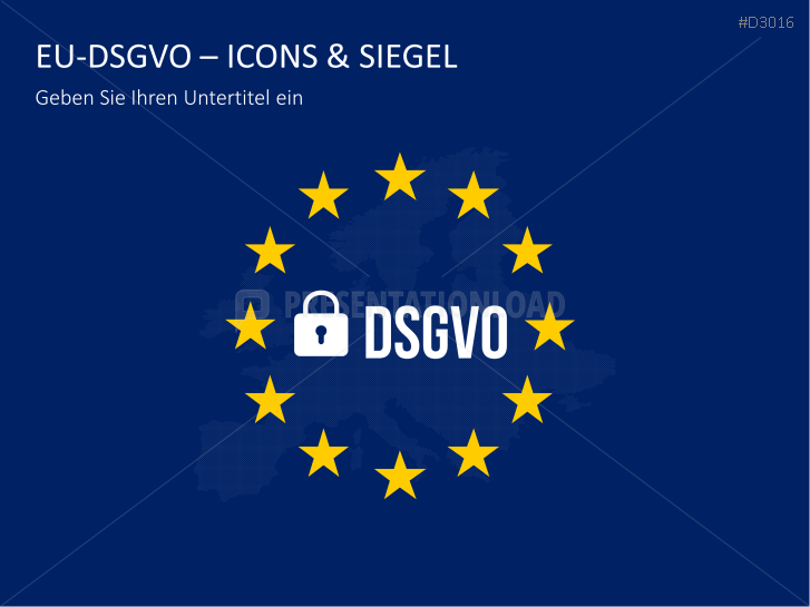 EU-DSGVO – Icons & Siegel | PowerPoint Vorlage | PresentationLoad