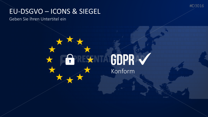 EU-DSGVO – Icons & Siegel | PowerPoint Vorlage | PresentationLoad
