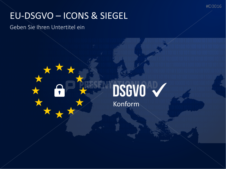 EU-DSGVO – Icons & Siegel | PowerPoint Vorlage | PresentationLoad