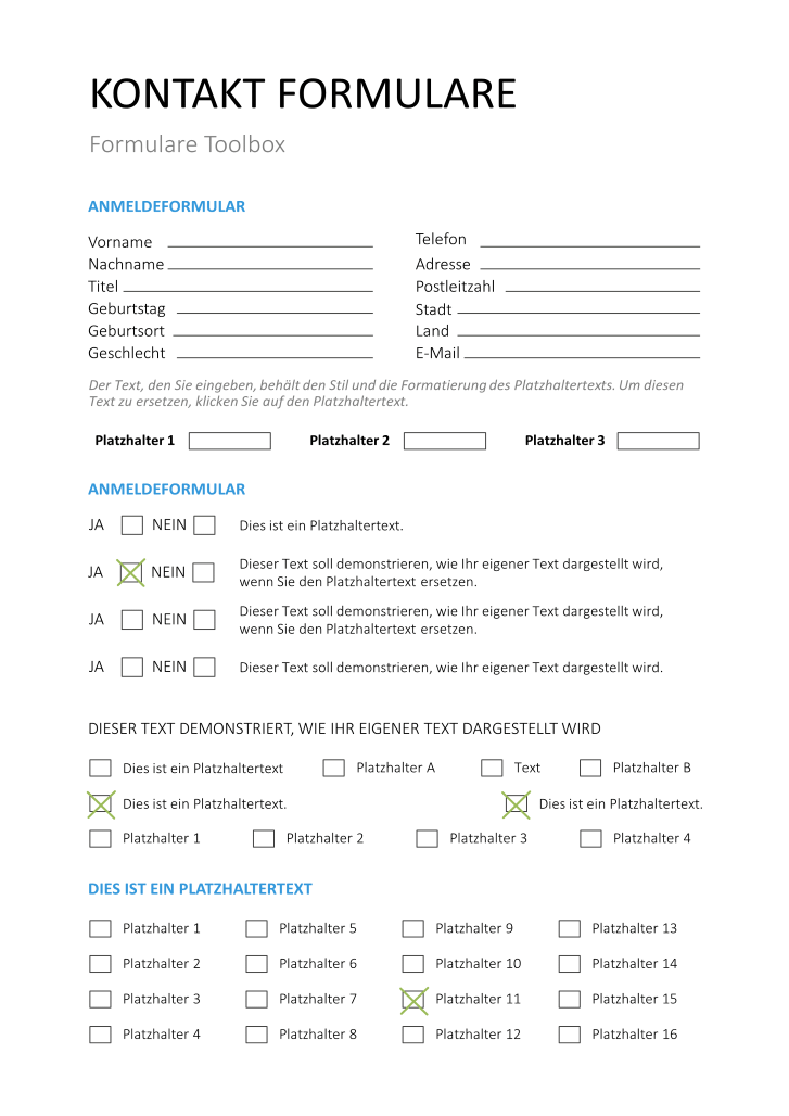 Formulare-Toolbox | PowerPoint Vorlage | PresentationLoad