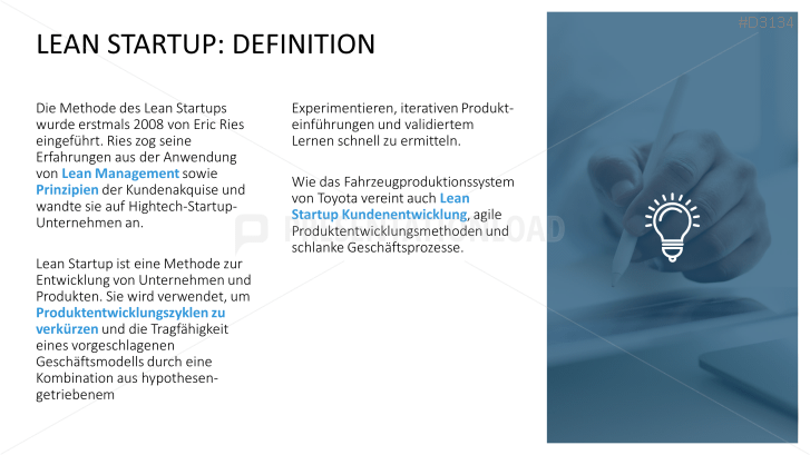 Lean Startup Methode in PowerPoint | PresentationLoad