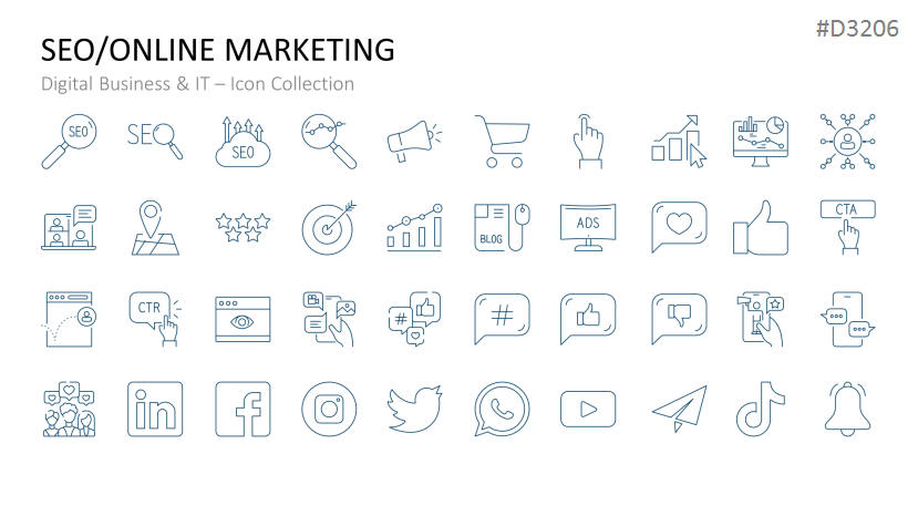 Digital Business & IT – Icons | PowerPoint Template