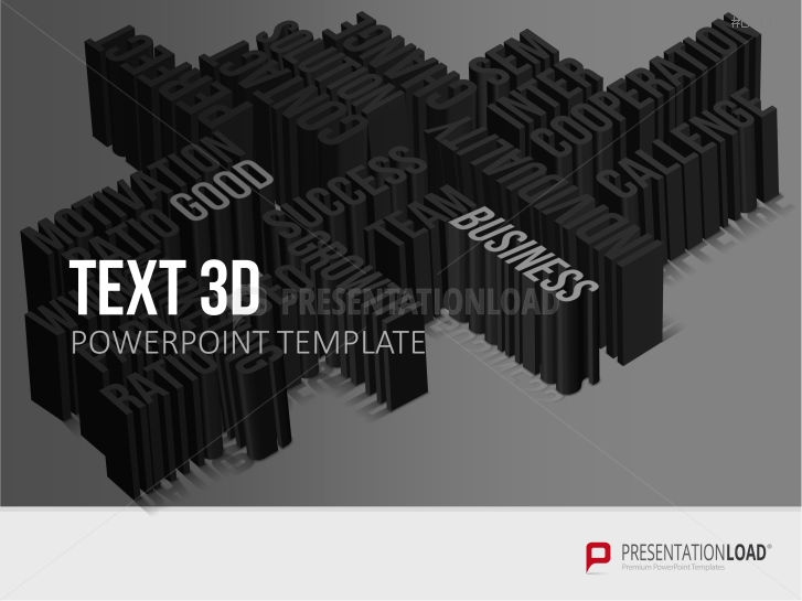 3D Text PowerPoint Template