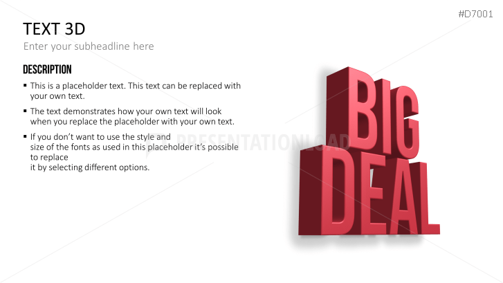 3D Text PowerPoint Template