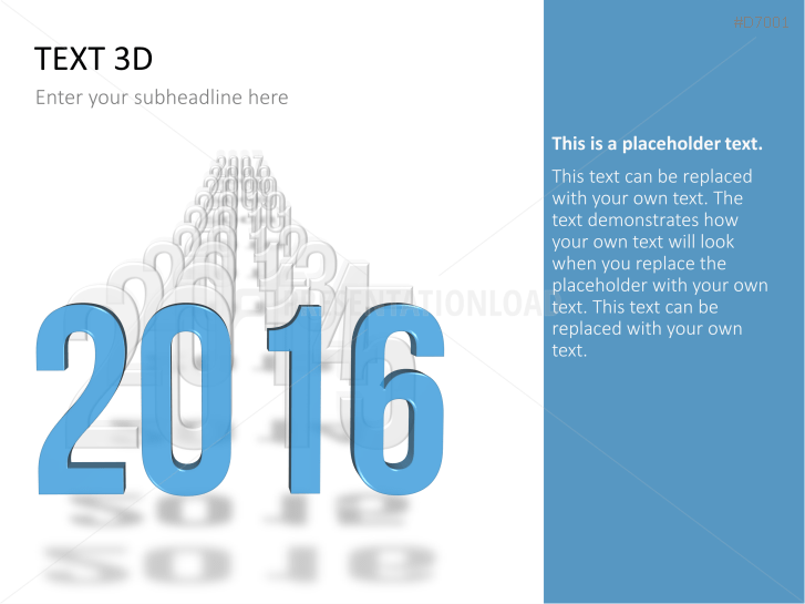 3D Text PowerPoint Template