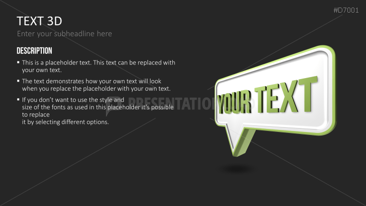 3D Text PowerPoint Template
