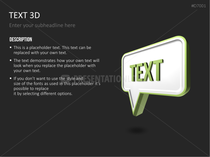 3D Text PowerPoint Template
