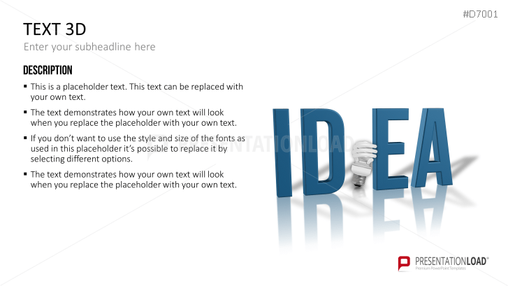 3D Text PowerPoint Template