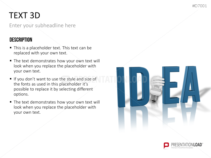 3D Text PowerPoint Template