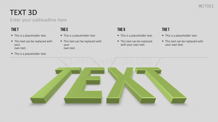 3D Text PowerPoint Template