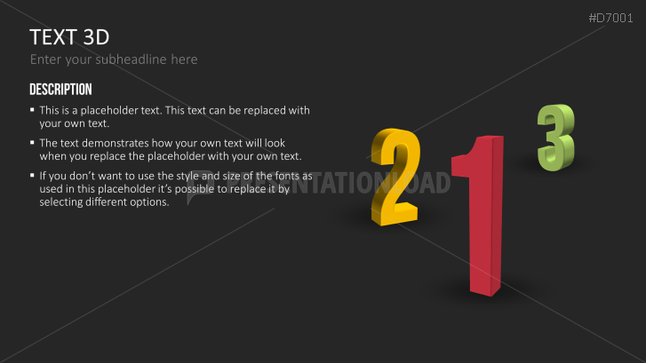 3D Text PowerPoint Template
