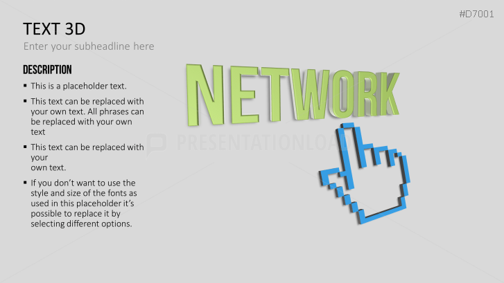 3D Text PowerPoint Template