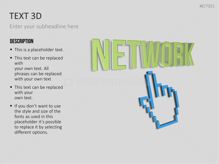 3D Text PowerPoint Template