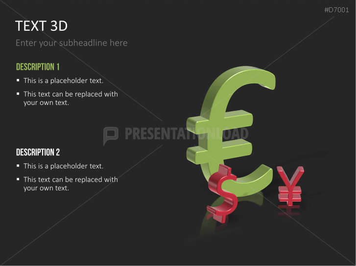 3D Text PowerPoint Template