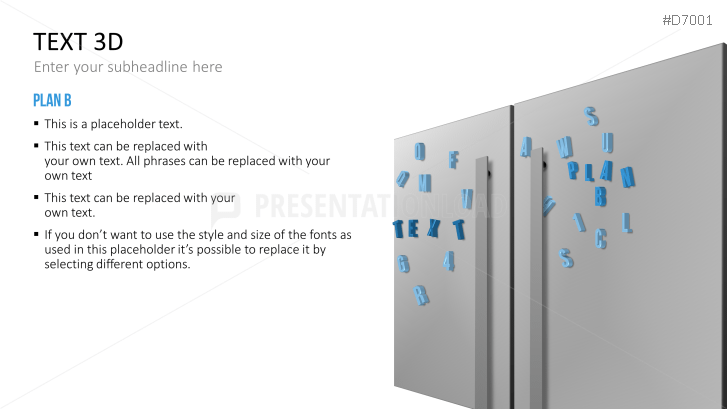 3D Text PowerPoint Template