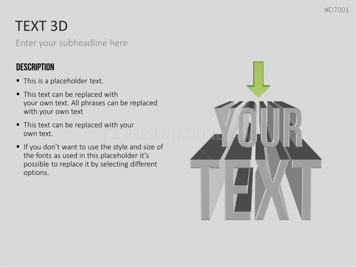 3D Text PowerPoint Template